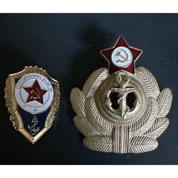 Jackets & Coats | Ussr Soviet Navy Fleet Pin And Cap Badge Crab Cold ...
